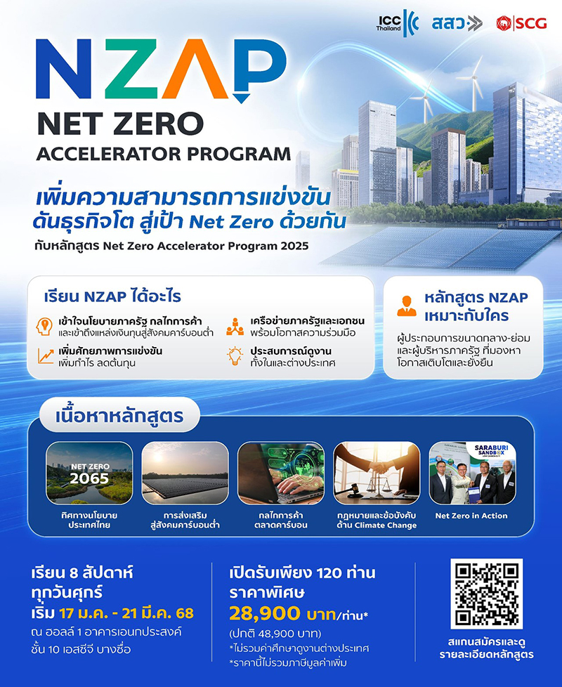 ข่าวสาร - NET ZERO ACCELERATOR PROGRAM 2025 (NZAP) - คณะกรรมการร่วมภาค ...